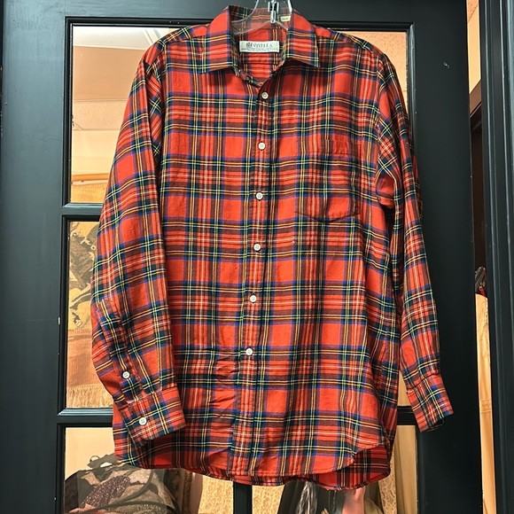 Viyella | Shirts | Vintage Viyella Wool Cotton Blend Plaid Shirt Made ...